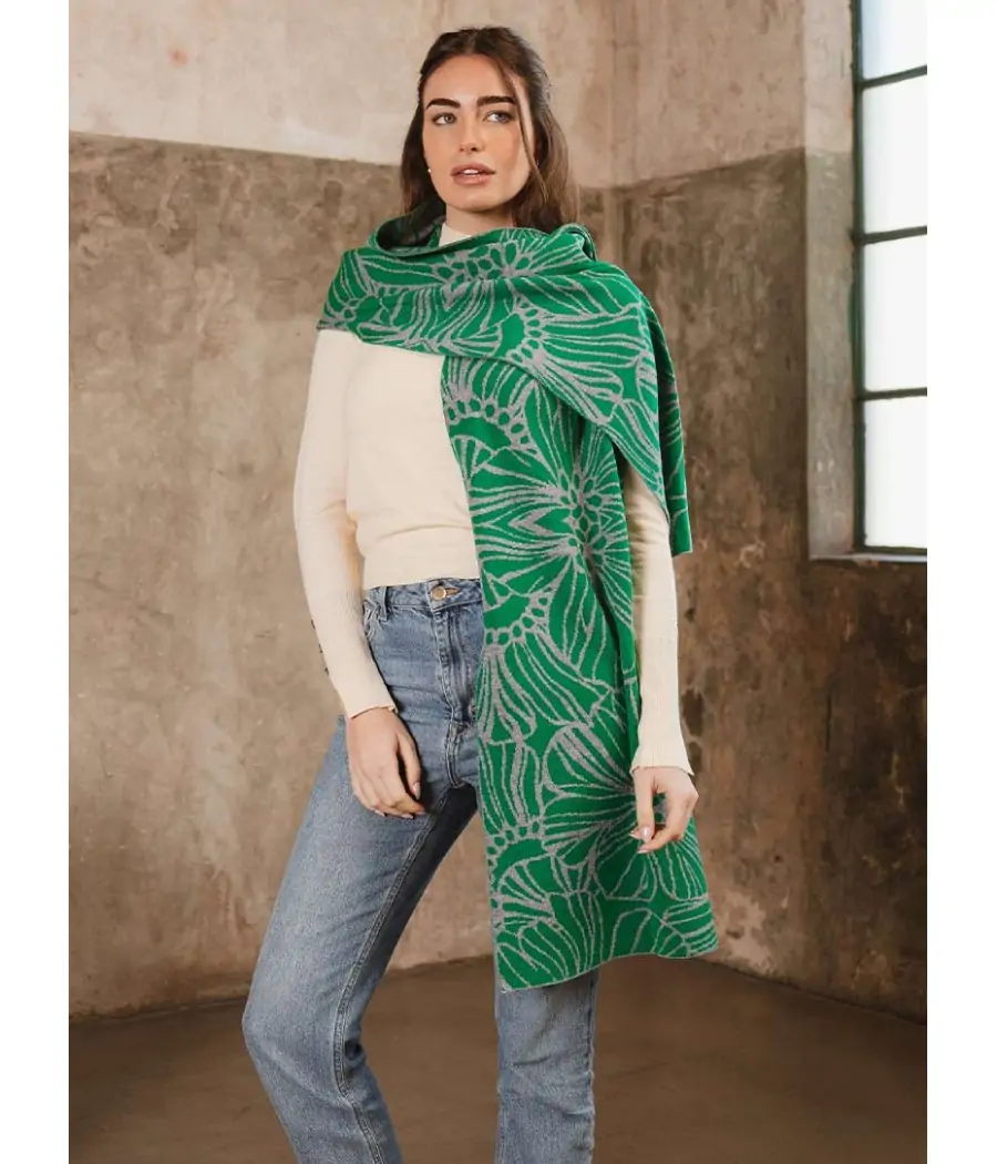 Maxi Bufanda margarita doble tejido